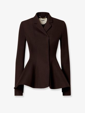Fendi Grain-de-poudre wool blazer - FENDI - gender_Woman