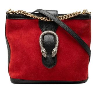 Gucci Pre-owned Dionysus Suede Leather Shoulder Bag - - Pre-owned - Damen - Rot - ONE SIZE
