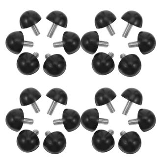 Angoily 48 St&uuml;ck Verstellbare Gewindef&uuml;&szlig;e M6X15Mm - H&ouml;henverstellbare M&ouml;belf&uuml;&szlig;e mit Gummipuffer Einschraubbare Nivellierf&uuml;&szlig;e f&uuml;r St&uuml;hle Tische Schr&auml;nke und Ho