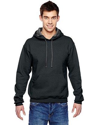 Fruit Of The Loom Sweats à Capuche en Polaire Sofspun, Pull-Noir, M Homme