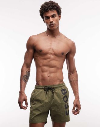 HUGO BOSS Boss - Octopus - Short de bain - Kaki-Vert
