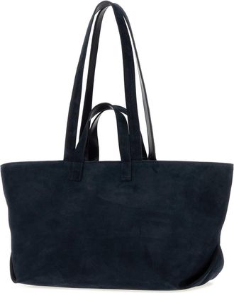 A.P.C. Womens Midnight Blue Suede Le Drummer Shopping Bag Darknavy Borse A Mano
