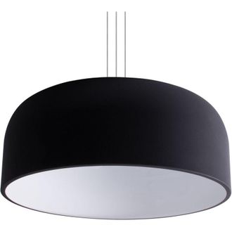 Trio Gro&szlig;e Pendelleuchte baron mit Lampenschirm Metall Schwarz, &oslash; 52cm