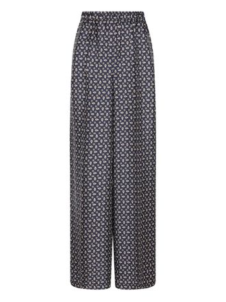 Max Mara Hose mit Paisley-Print - Blau