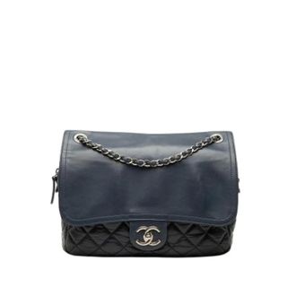 Chanel Sac bandouli&egrave;re matelass&eacute; vintage doccasion - Femme - Pre-owned - Bleu - Taille: ONE Size