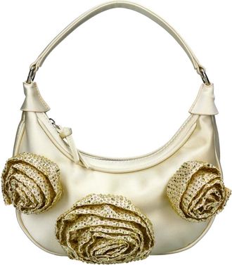 La Carrie Femme, Sacs, Beige, Taille: ONE Size Night Edition Satin Bag