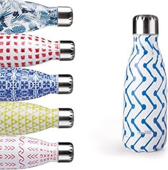 Ibili Thermokanne mit Doppelwand Zigzag, 350 ml, Edelstahl 18/10, wiederverwendbar