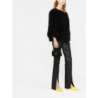 Yves Salomon Turkey Feather Jacket - Black