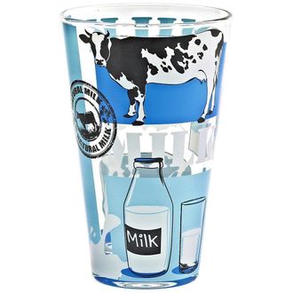 Cristalica Longdrinkglas Milchglas Trinkglas Nadia mit Motiv 310 ml H 12,5 cm Moderner Zeitloser Style