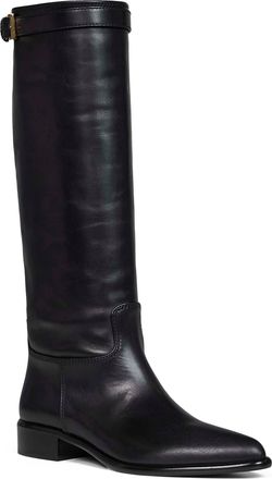 Prada Calf Leather Knee-High Boot - Black