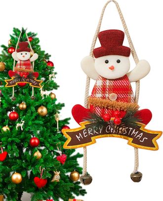 Generic Weihnachtsmann mit Gl&ouml;ckchen - Pl&uuml;sch-Dekoration mit Gl&ouml;ckchen | Saisonale Dekoration f&uuml;r die Feiertage, T&uuml;ren und