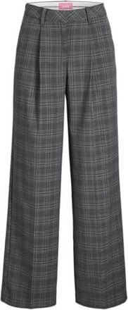 Jack & Jones Wide Pant Jxellis Pantalon Large Hw TLR Noos, Gris foncé mélangé, S Femmes
