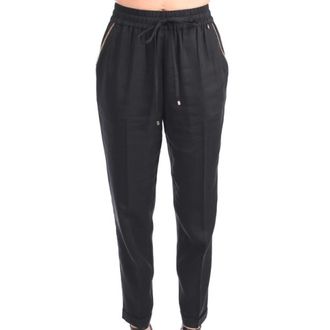 Kocca Schwarze Jogginghose mit elastischem Bund - - Trousers - Damen - Schwarzk - XL