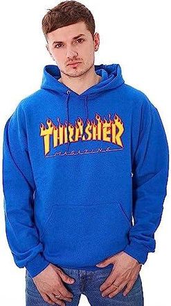 Thrasher Flame Logo Royal Sweat-Shirt Mixte Adulte S Bleu Roi