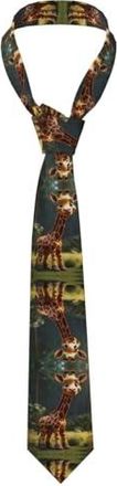 Generic Cravate Imprim&eacute; Girafe Sauvage Mignonne Business Cravate De Soie Moderne DAffaires Cravatte, Pour Remise Des Dipl&ocirc;mes, Mariage, DAffaires