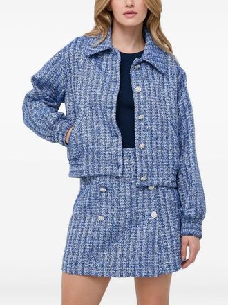 Custommade Verzierte Tweed-Jacke - Blau