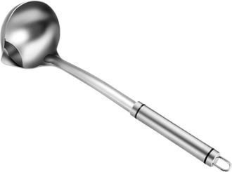 Garneck &Ouml;lfilterl&ouml;ffel Aus Edelstahl Zum Trennen Von &Ouml;l Und Br&uuml;he Mit Gro&szlig;em Fassungsverm&ouml;gen Und Tiefem Design F&uuml;r Einfaches Filtern Langer Griff F&uuml;r Bequeme