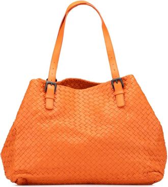 Bottega Veneta grand cabas Capri en cuir Nappa Intrecciato (2000-2007) - Orange