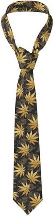 Generic Cravates Homme Feuilles De Marijuana Mode Or Noir Tendance Cravates Formelle Cravate DAffaires Pour Affaires Mariage Travail
