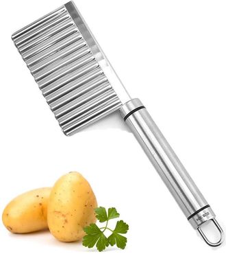 Yisuya Kartoffelschneider, Edelstahl Crinkle Cutter Messer, Gezackten Cutter Kartoffelchips Cutter Gem&uuml;seschneider K&uuml;chenwerkzeug f&uuml;r Kartoffeln S&uuml;&szlig;kartoffel