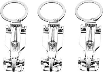 NUOBESTY Lot de 3 Porte-cl&eacute;s de Voiture de Course, Miniatures Argent&eacute;s, Porte-cl&eacute;s &Eacute;l&eacute;gant et D&eacute;coratif pour Cl&eacute;s, Paquet &agrave; Dos, Accessoire Automobile, Pr&eacute;sent