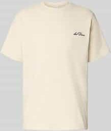 Les Deux T-Shirt mit Label-Stitching Modell Diaz