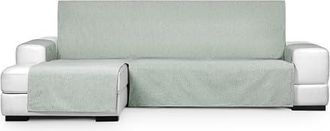 Eysa schmutzabweisender sofabezug extra für chaiselongue Linke Vorderansicht aquamarin Design Genna