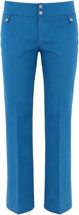 Etro Femme, Pantalons, Bleu, Taille: 40 FR Pantalon droit &agrave; poches avant