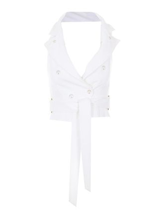 Elisabetta Franchi Gilet - Blanc