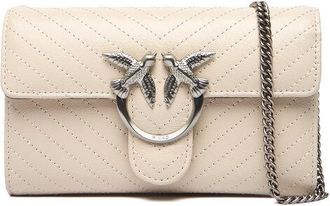 Pinko Handtasche Love One Wallet Light AI 25-26 PLTT 105344 A2JC Écru