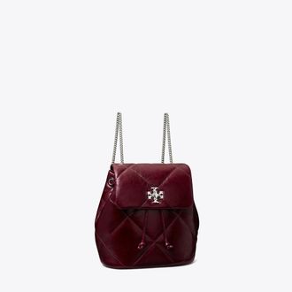 Tory Burch Damen Kira Mini-Rucksack in Vintage-Optik mit Rautensteppung
