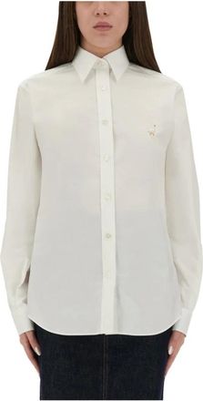Moschino Chemise en popeline de coton - Femme - Blouses et Chemises - Blanc - Taille: 40 FR