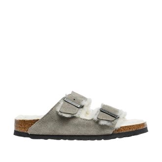 Birkenstock Arizona Shearling Sandalen Narrow - - Shoes - Damen - Grau - 40 EU