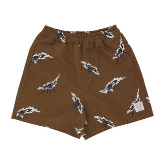 Usual Braune- l&auml;ssige Shorts mit Mesh-Innenfutter - - Shorts - Herren - Braun - M