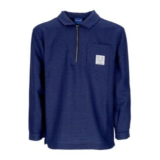 Usual Anorak-Shirt mit halbem Rei&szlig;verschluss - - Tops - Herren - Blau - S