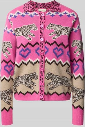 Milano Strickjacke aus Woll-Mix im Allover-Look