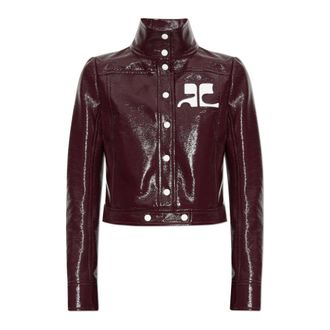 Courr&egrave;ges Femme, Vestes, Rouge, Taille: 40 FR Veste Vinyle Reedition