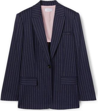Motivi Gestreifter einreihiger Blazer - - Jackets - Damen - Blau - 2XS