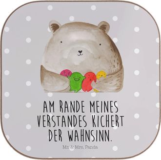 Mr. & Mrs. Panda Untersetzer Gläser Bär Gefühl - Geschenk, Wahnsinn, Design, Teddy, Coaster, Verrückt, Glas, für, Durchgedreht, gläseruntersetzer, Tischuntersetzer