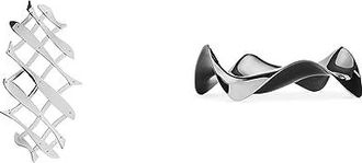 Alessi | DUL03 Pescher Dessous de Plat Extensible de Design en Acier Poli, 1 - Pack, Argent&eacute; & lepelhouder, Acier Inoxydable 18/10 Poli Miroir, 3,4 x 15 x 9 