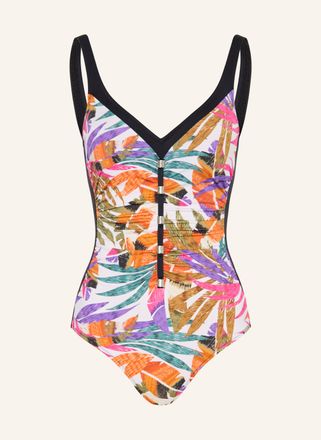 Charmline Charmline Shape-Badeanzug Palm Poetry rot