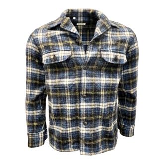 Salvatore Piccolo Homme, Chemises, Multicolore, Taille: XL Sby305-Cu Veste-Chemise en Flanelle