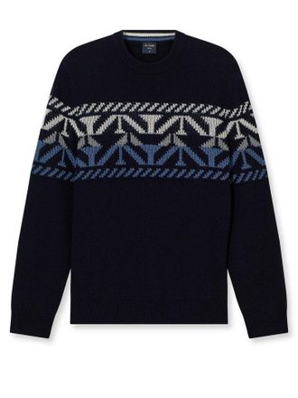 Olymp Rundhalspullover Jaquard gemustert, Strick, regular fit, Rundhals