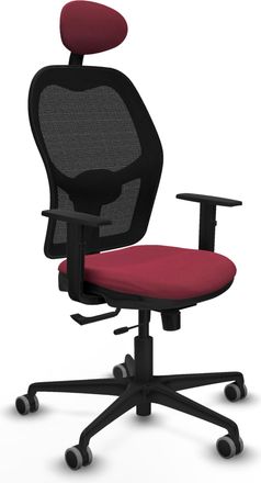 Piqueras y Crespo Jorquera Nackenst&uuml;tzstuhl mit 1D-Armen, h&ouml;henverstellbarer Lendenwirbelst&uuml;tze und festem Kopfteil, ausgestattet mit Syncro/Traslack und injiziertem Sc