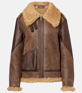 Ralph Lauren Collection Lederjacke mit Shearling