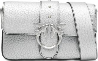 Pinko Pinko, Femme, Sacs, Gris, Taille: ONE Size Foldover Crossbody Bag