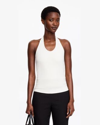 Arket Neckholder-Top -Wei&szlig;