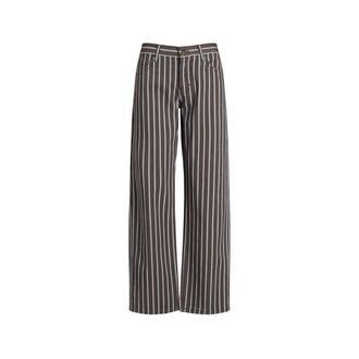Topshop Pantalon large en coton ray&eacute; Tsember