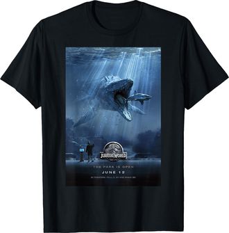 Jurassic Park Jurassic World Mosasaurus Movie Poster T-Shirt