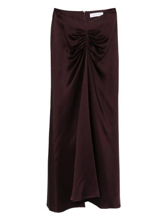 Raquel Diniz jupe drapée Elis à fronces - Rouge